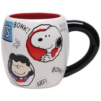 Peanuts Snoopy, Charlie Brown, Lucy, and Linus 14 oz Ceramic Mug, NEW ...