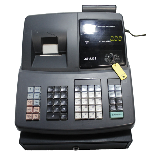 SHARP Electronic Cash Register XE-A22S with 16 Rolls of Thermal Paper ...
