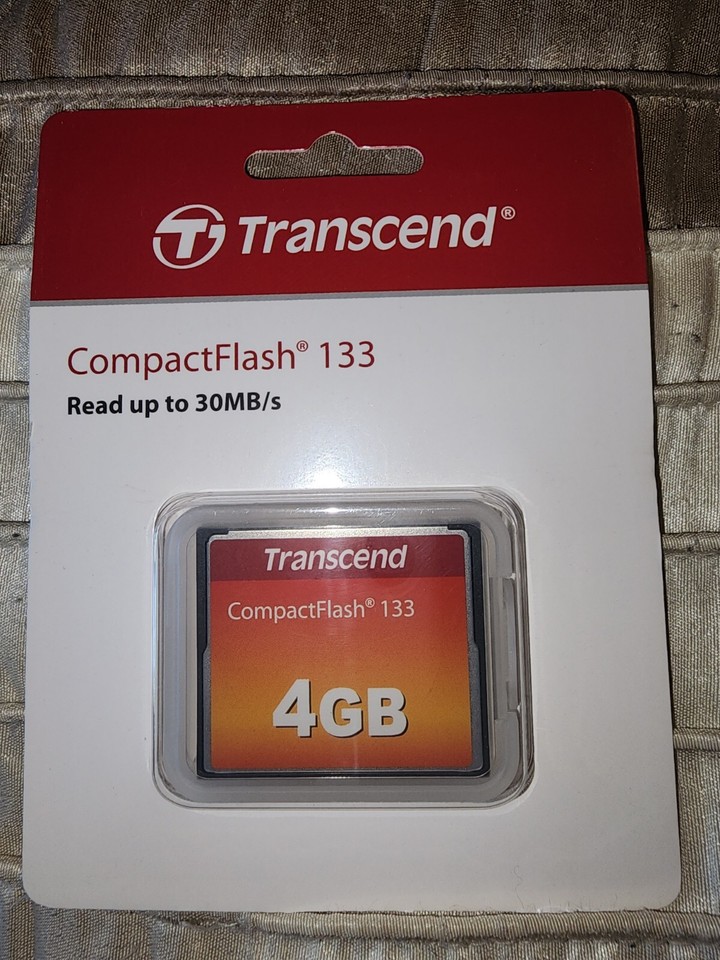Transcend 4GB 133x Compact Flash Memory Card for Canon EOS 20D, 30D ...