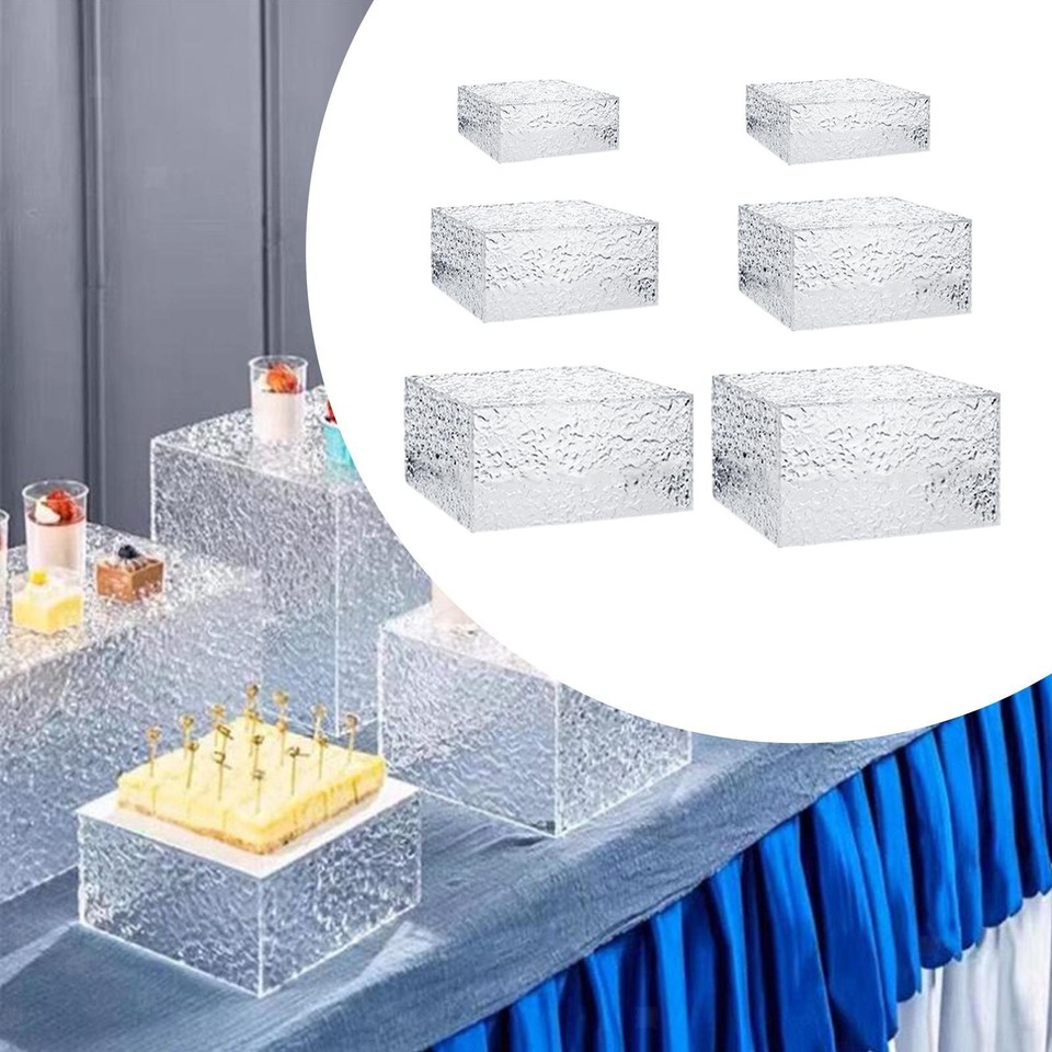 8 Pieces Food Service Display Risers Parties Bread Display Stands for ...