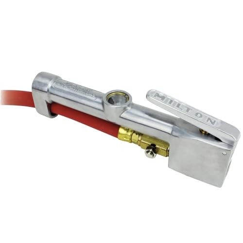 Milton 553 Heavy Duty Truck Tire Inflator Gauge with Dual Head Lock On ...