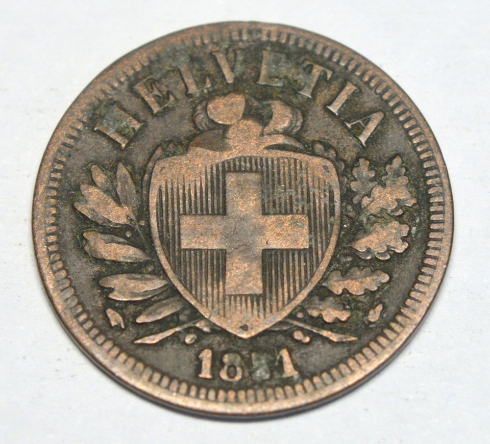 SWITERLAND 2 RAPPEN 1851 OLD COIN (COMBINED SHIPPING) | eBay
