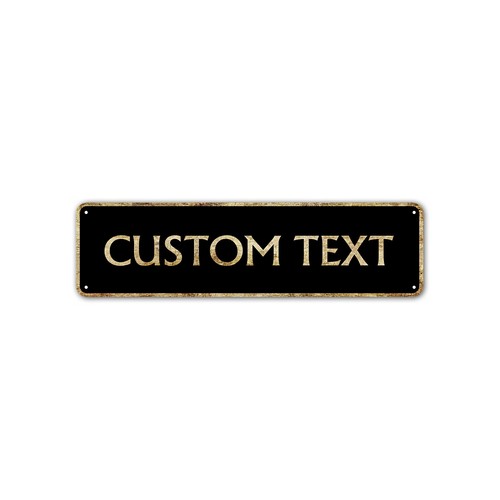 Custom Street Sign Custom Text Vintage Retro Personalized Aluminum ...