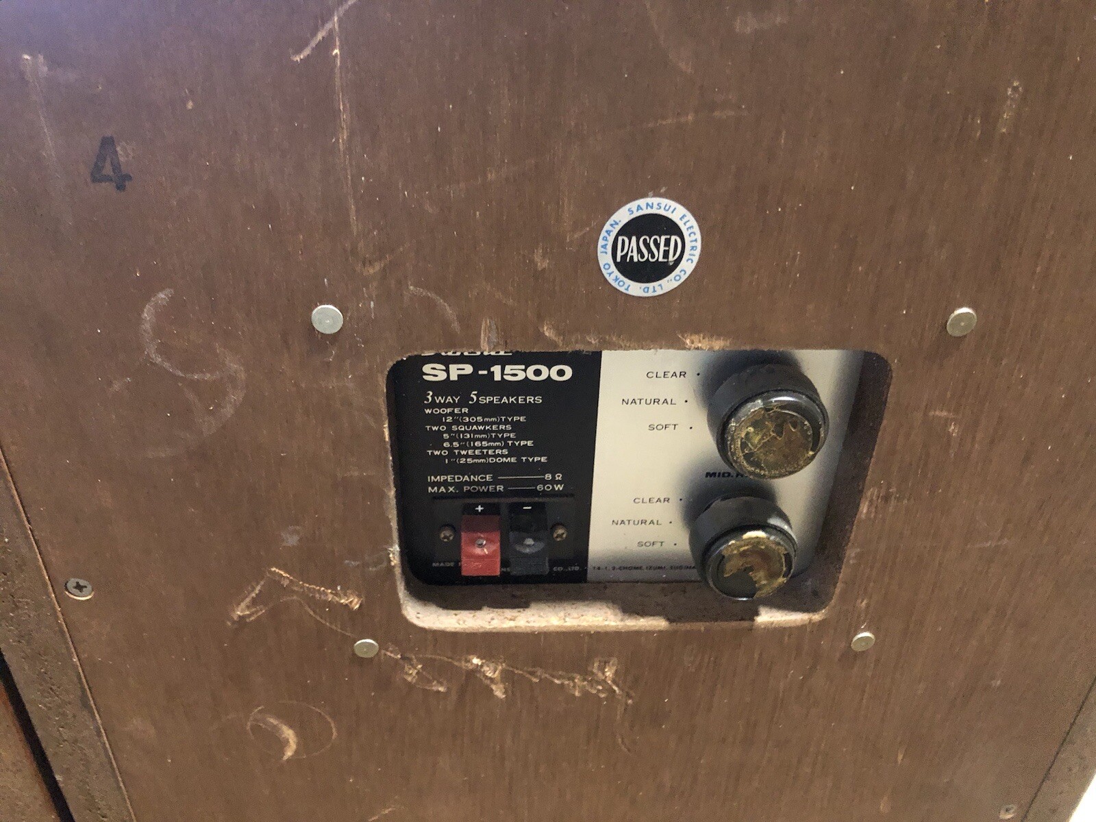 VINTAGE SANSUI SP-1500 3 WAY 5 SPEAKERS PAIR | eBay