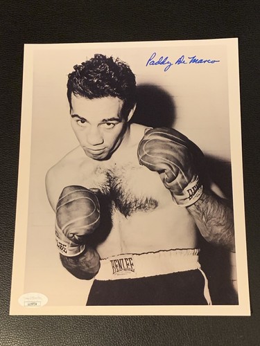 Paddy DeMarco Signed Photo JSA COA Vintage Boxing Autograph Champion ...