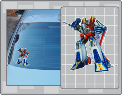 G1 STARSCREAM Box Art Vinyl Decal #1 Car Truck Window Transformers ...