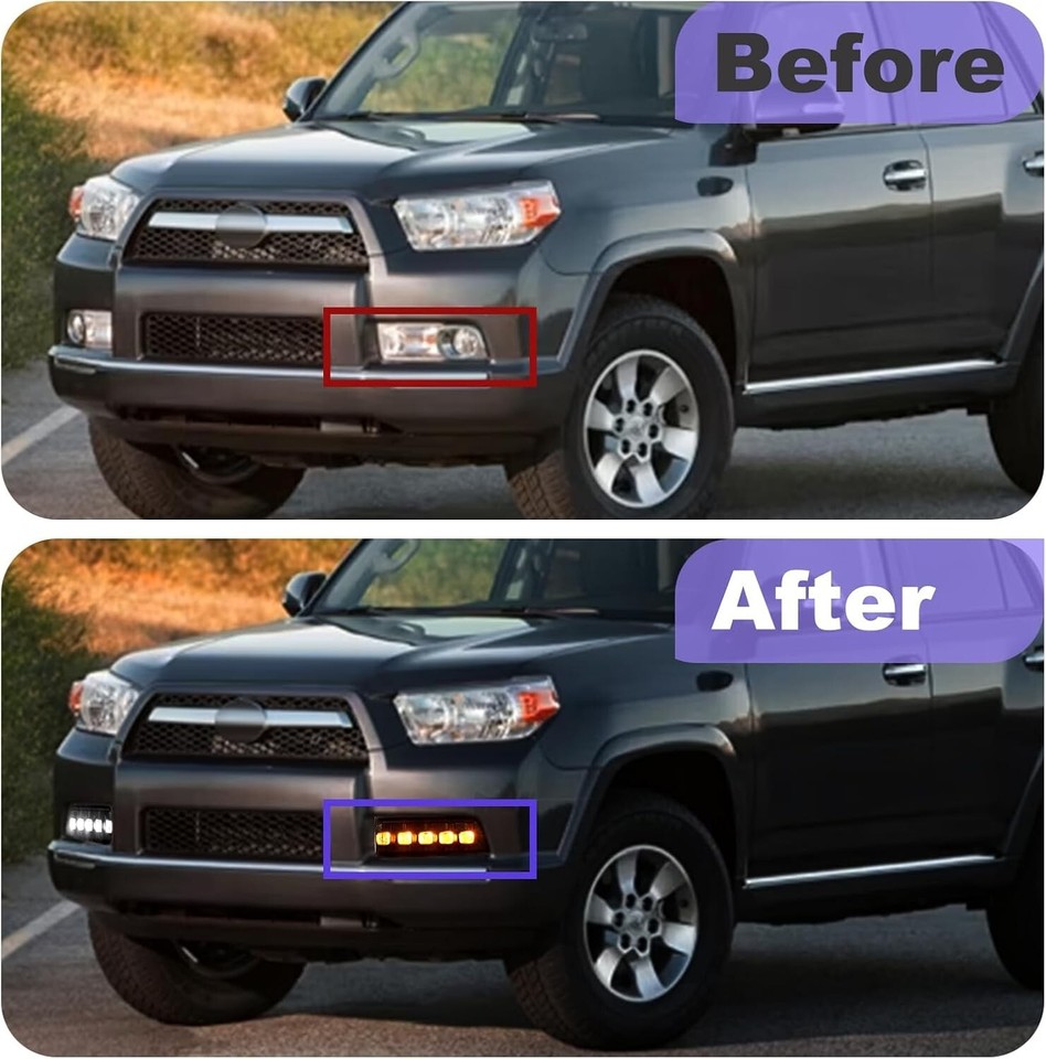 Daytime Running Lights Fog Lights for 2010-2013 toyota 4Runner Turn ...