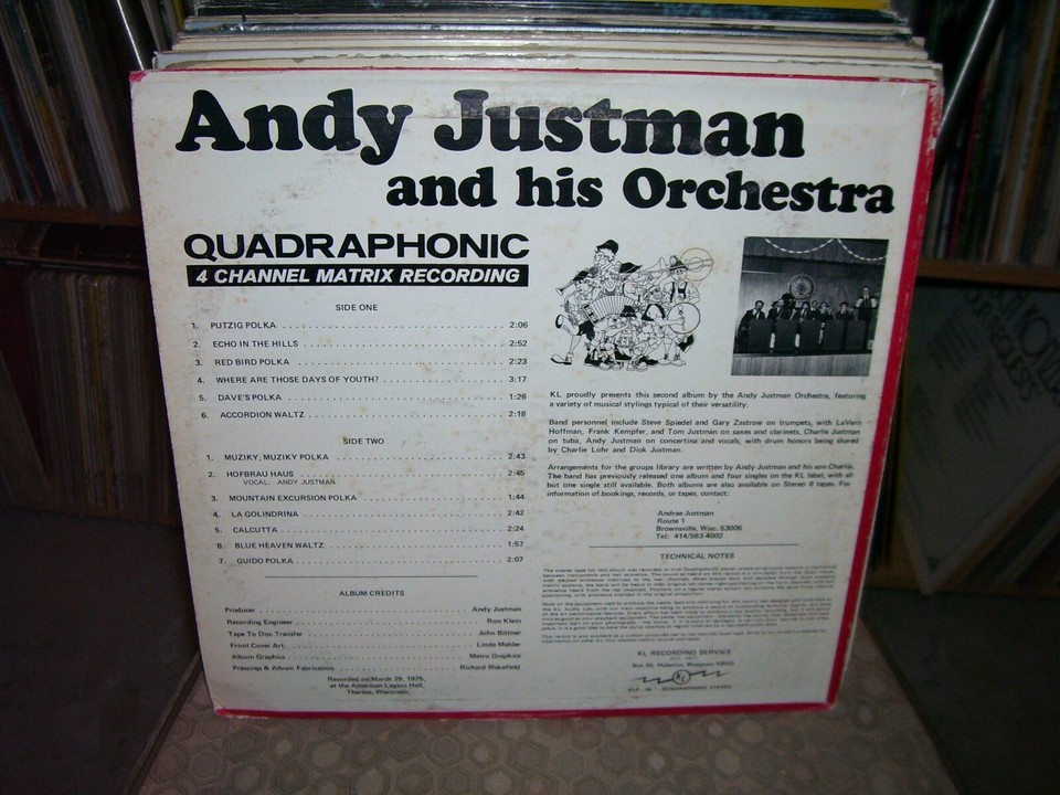 ANDY JUSTMAN, Polka Music, KL Recording # 69 | eBay