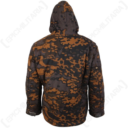 WW2 German Autumn Oakleaf Camo Parka - Repro Coat Jacket Army Soldier ...