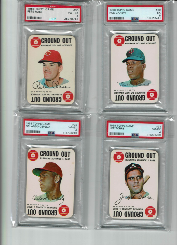 1968 Topps Baseball Card Game Full Complete Set (1-33) All PSA Graded ...