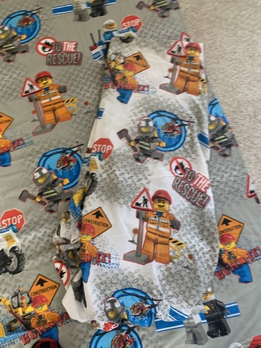 Lego City Twin Size Sheets Construction Police Fitted And Top Set | eBay