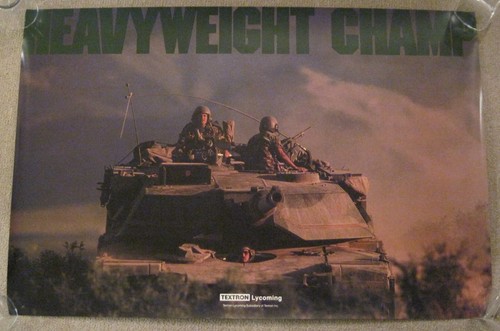 M1 ABRAMS BATTLE TANK TEXTRON LYCOMING BIG 36 X 24 MILITARY POSTER ...
