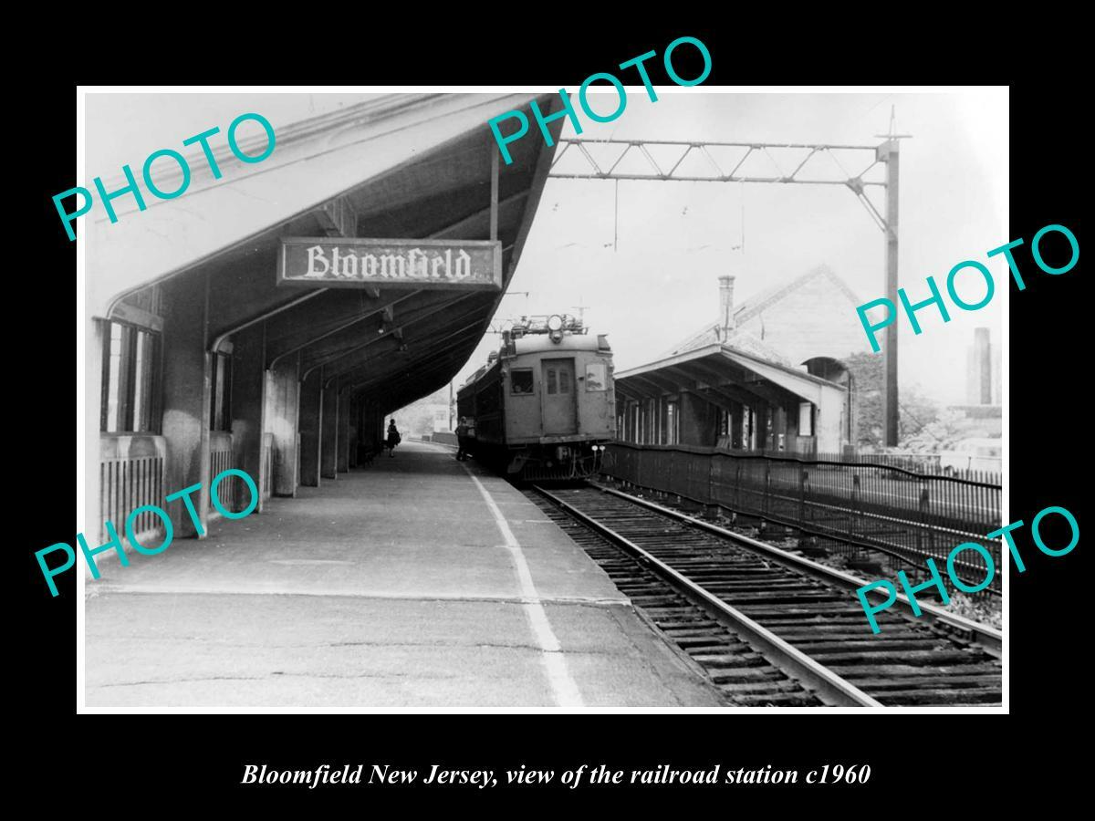 OLD 8x6 HISTORIC PHOTO OF BLOOMFIELD NEW JERSEY RAILROAD DEPOT STATION ...