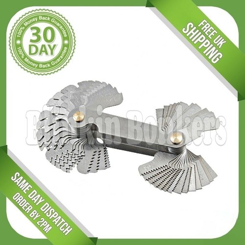SCREW PITCH GAUGE METRIC WHITWORTH INTERNAL EXTERNAL THREAD MEASURING ...