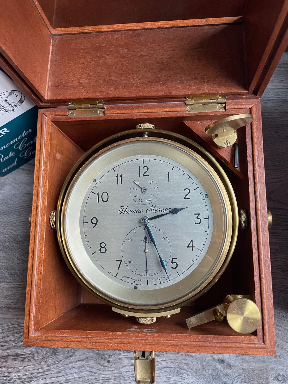 Set of two Thomas Mercer of St. Albans England Marine Chronometers with ...
