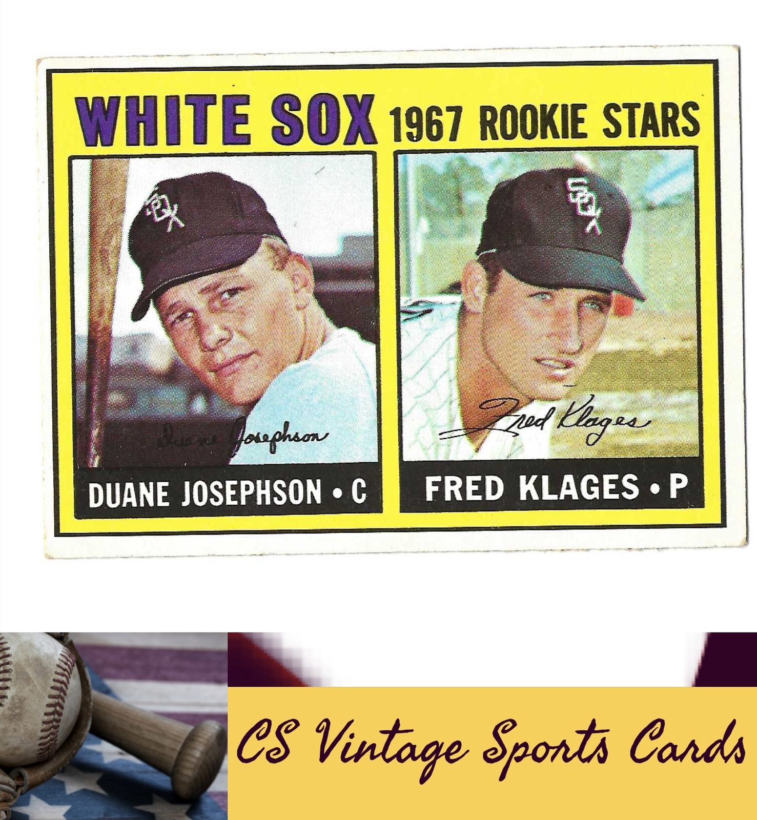 1967 Topps #373 White Sox 1967 Rookie Stars (Duane Josephson / Fred ...