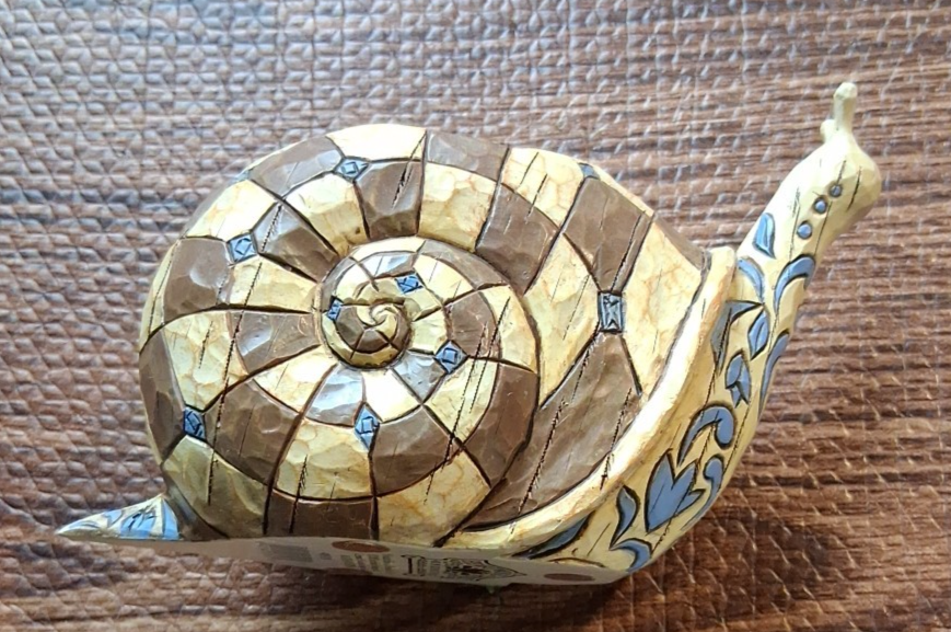 Jim Shore 2005 Large Carved Snail Creation For Heartwood Creek ENESCO ...