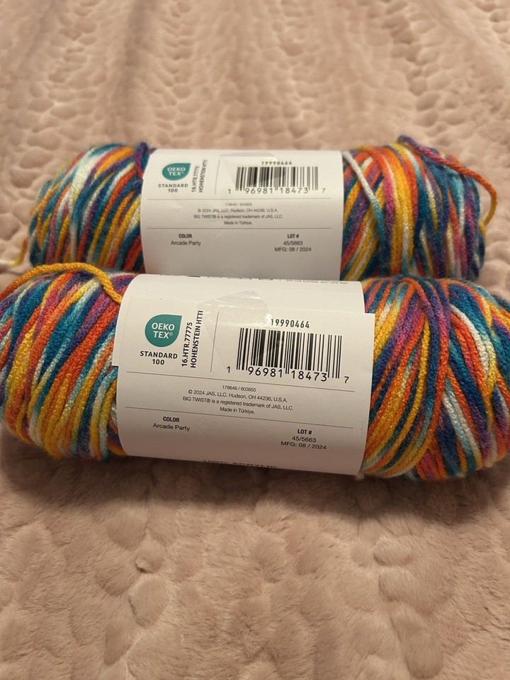 Big Twist Value Arcade Party Yarn 2 Skeins | eBay