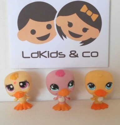 LOT de 3 LPS PETSHOP / Littlest Pet shop CANARD Duck # 825 # 1062 ...