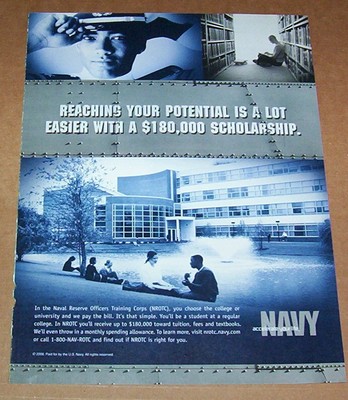 2007 print ad -USN Navy NROTC Naval Reserve Officers military career ...