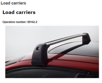 2017-2024 Volvo S90 S90L Load Retainer Cross Bar Carrier Set | 32296509 ...