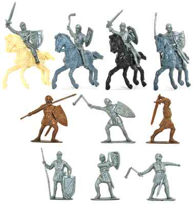 Jecsan - 20 El Cid Figures in 10 poses - no horses - unpainted 60mm ...