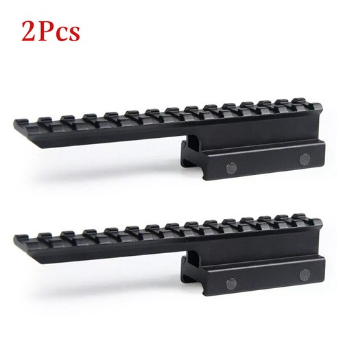 2x Tactical 1'' Extension Riser Base Adapter Scope Mount Picatinny ...