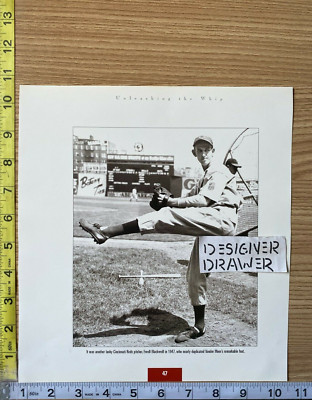 Ewell Blackwell 1947 Baseball Vintage Book Photo Photograph: Pitching ...