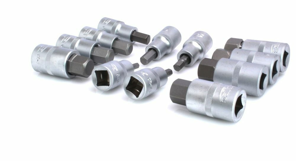 12pc 1/2" Dr Hex Bit Socket Set Extra Short/ Stubby Allen Keys 55mm ...