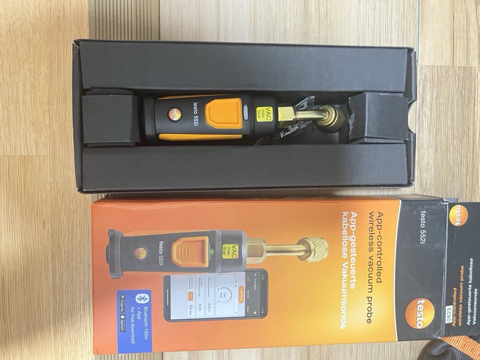 Testo 552i App-Controlled Wireless Vacuum Probe I for HVAC Systems ...
