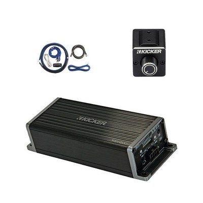 Kicker KEY200.4 200W 4-Channel Auto-EQ Amplifier, Dual Bass Remote ...