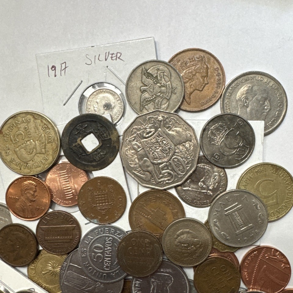 World Wide Collection Lot Of 60 Collectible Old Coins See Photos ...
