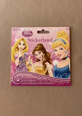 Disney Princess Stickerland Stickers~Includes 6 sheets & 120 Stickers ...