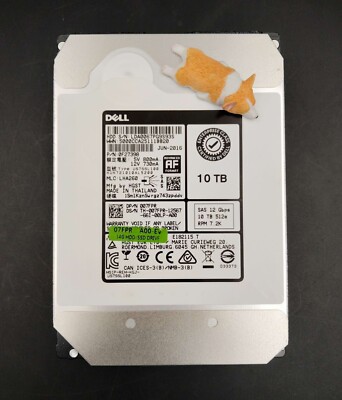 07FPR 007FPR HUH721010AL5200 DELL 10TB 7.2K 12G 512E SAS 3.5" LFF ...