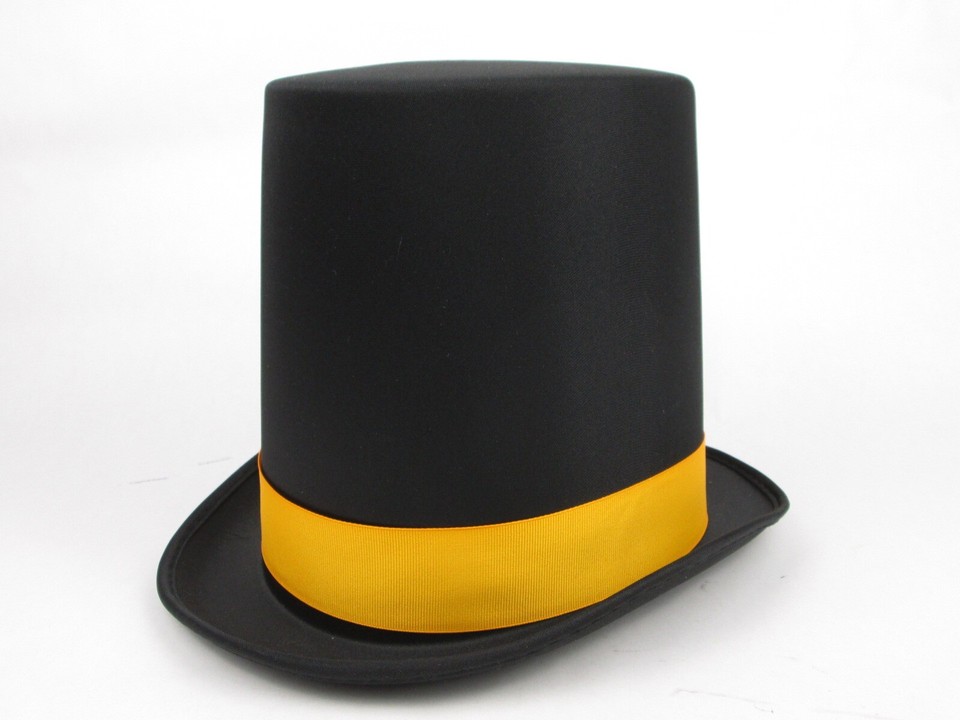 8" BLACK LINCOLN GENTLEMAN VICTORIAN RINGMASTER DICKENS COSTUME TALL ...