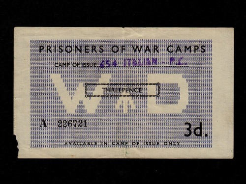 Great Britain/Prisoners of War Camp:3 Pence,1944 * POW * Italian * WWII ...