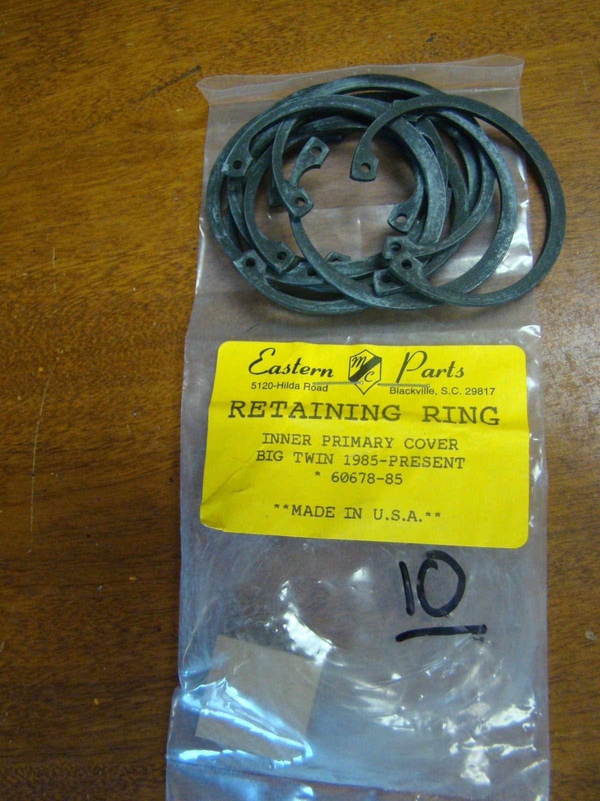 HARLEY EASTERN MOTORCYCLE PARTS RETAINING RINGS *QTY 10* 60678-85 | eBay
