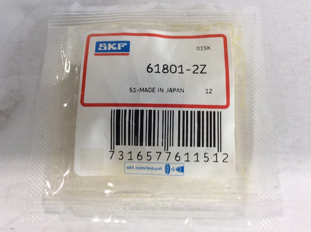SKF 61801-2Z Radial Bearing Single Row Deep Groove 12mm Bore 21mm OD ...