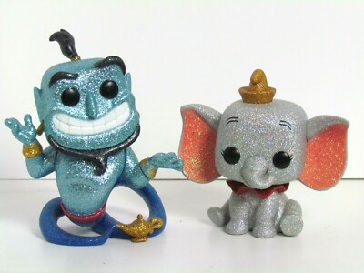 DUMBO AND GENIE FUNKO POP DIAMOND GLITTER FIGURE LOT LOOSE NO BOX ...