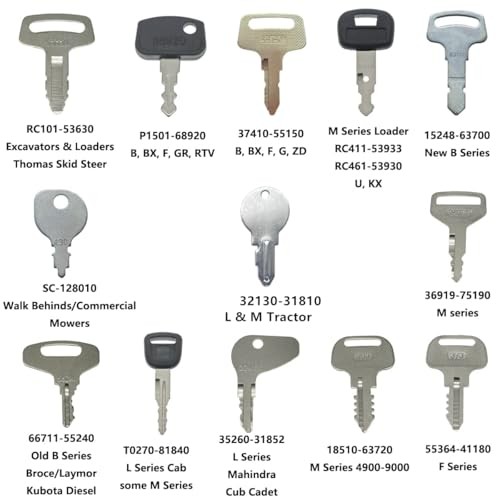 (13) Kubota Key Set for Excavator Digger Loader Tractor Utility Vehicle ...
