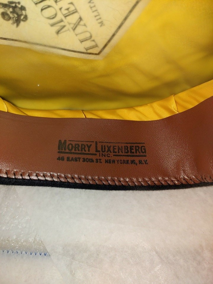 Vintage Morry Luxenberg Military Outfitter Hat WWII Collector Size 7.5 ...