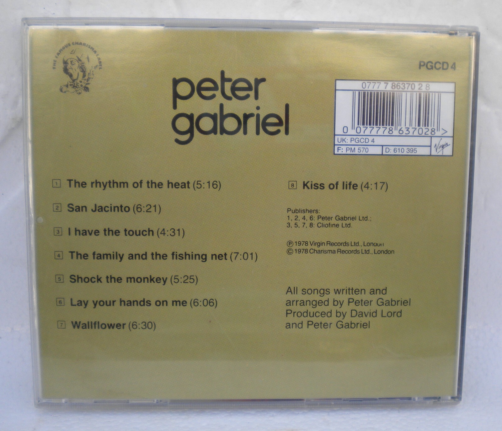 Cd PETER GABRIEL Peter Gabriel no vinyle , K7 | eBay
