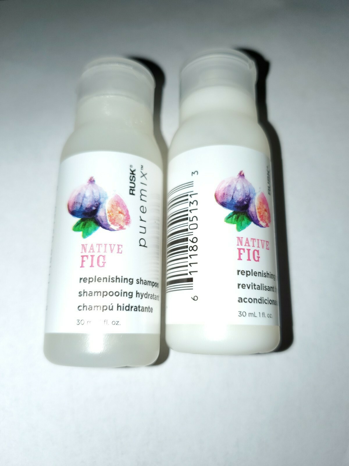 RUSK PureMix Native Fig Shampoo & Conditioner 2pc Set Travel Size 1oz ...