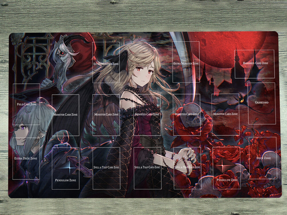 WVICM Duel Playmat Vampire Fraulein TCG CCG Mat Pad Trading Card Game ...