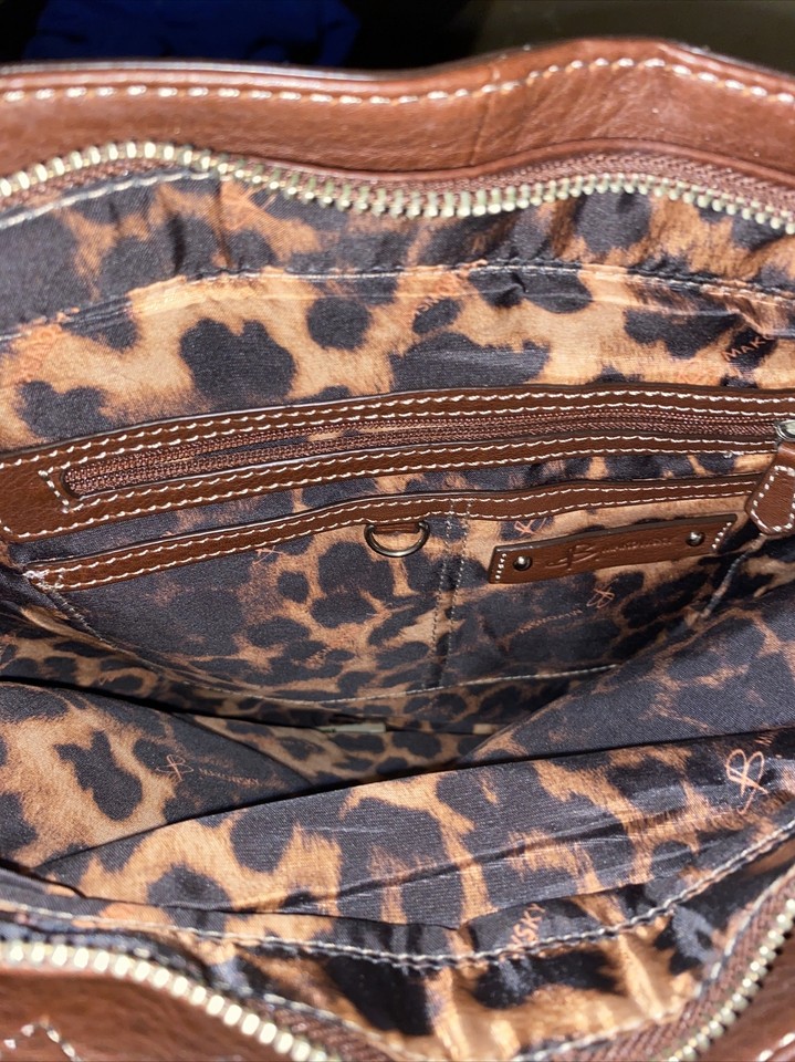 New Brown B Makowsky Brandy Tote Genuine Leather | eBay