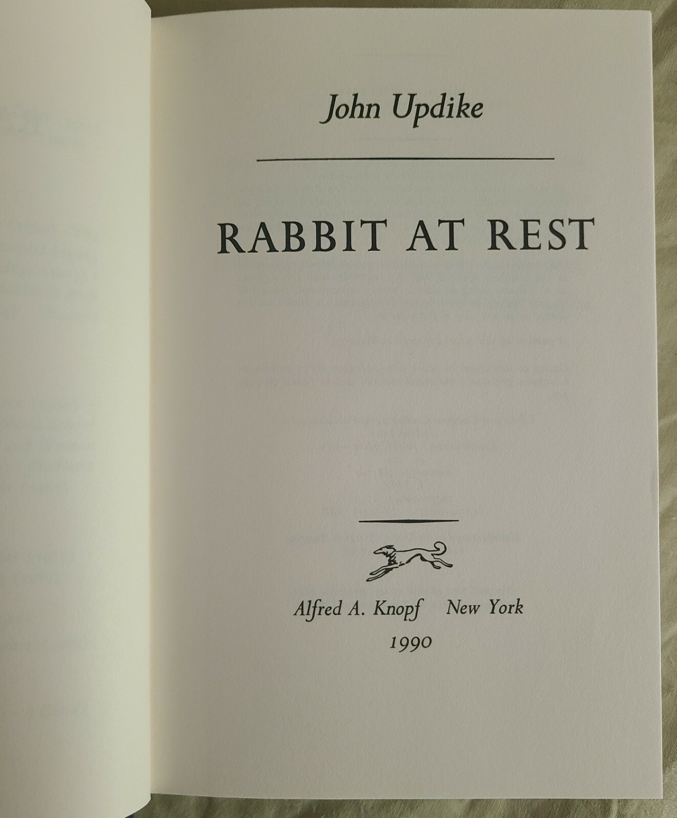 Rabbit at Rest by John Updike (Hardcover 1990) 9780394588155| eBay