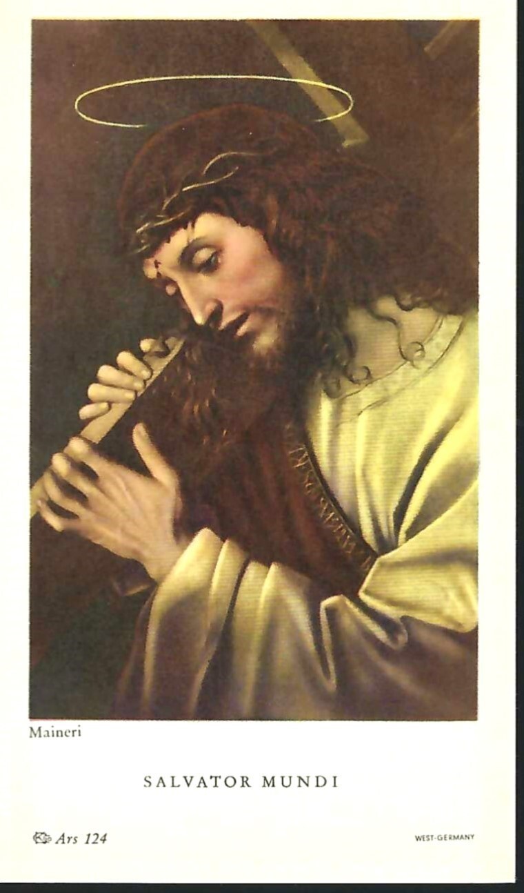 Vintage Religious Holy Card, Savior Of The World, Maineri, Art 124 ...