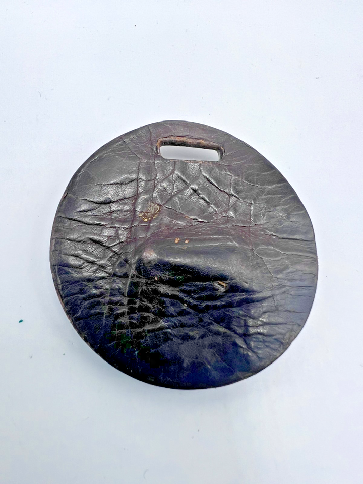 Antique Wright Brothers Pewter Kitty Hawk Scene Watch Fob on Leather ...