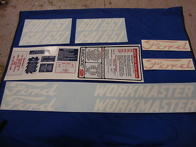 601 FORD TRACTOR DECAL SET 601 641 651 661 WORKMASTER GAS MODEL 1958 ...