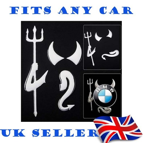 VW Car Sticker Devil Horns Volkswagen Badge Decal Golf Beetle Polo T5 ...